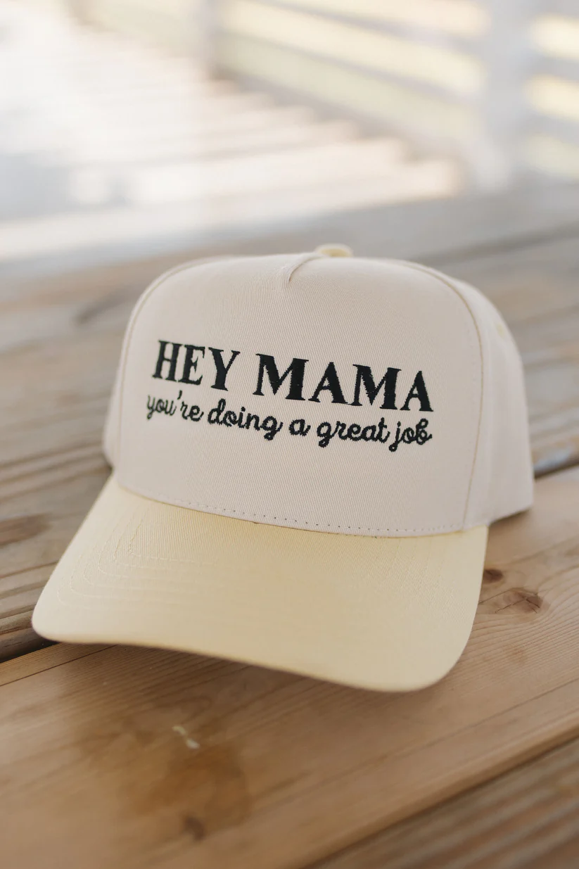 "Hey Mama" Embroidered Hat - Threaded.